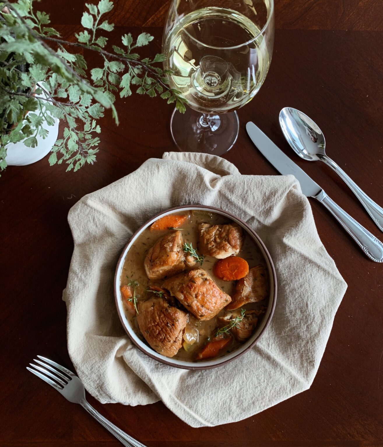 Pollo al vino blanco – Mandoka